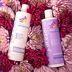 Purezero Clean Color Care Hydrating Shampoo & Conditioner Set - Toning, Balance for Color Treated Hair - Hydrate Dry Hair - Zero Sulfates, Parabens