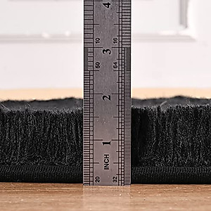 ISEAU Fluffy Round Rug Carpets, Modern Shaggy Circle Rug for Kids Bedroom Extra Comfy Cute Nursery Rug Small Circular Carpet for Boys Girls Room Home Decor Area Rug, 4ft Rugs, Black