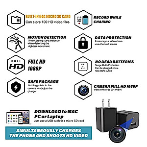 Hinne 64GB Hidden Camera,spy Camera,spy Camera Hidden Camera with Full HD 1080P,Nanny Cam,Mini Camera,spy cam,Small Camera,Hidden Cameras, camaras espias ocultas, Surveillance & Security Cameras