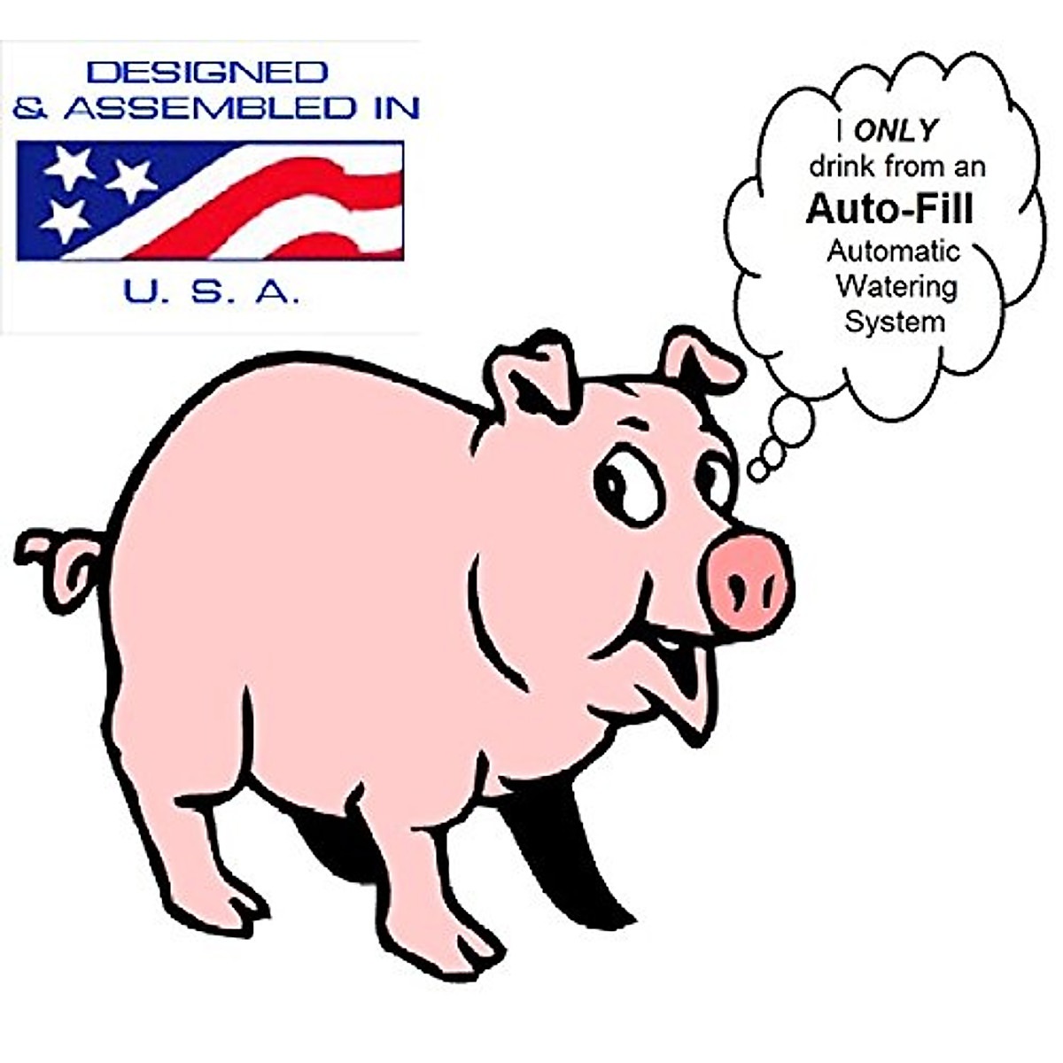 Auto-Fill Automatic Large Animal Nipple Waterer Bucket for Horses, Pigs, Hogs, Goats, Cows and More