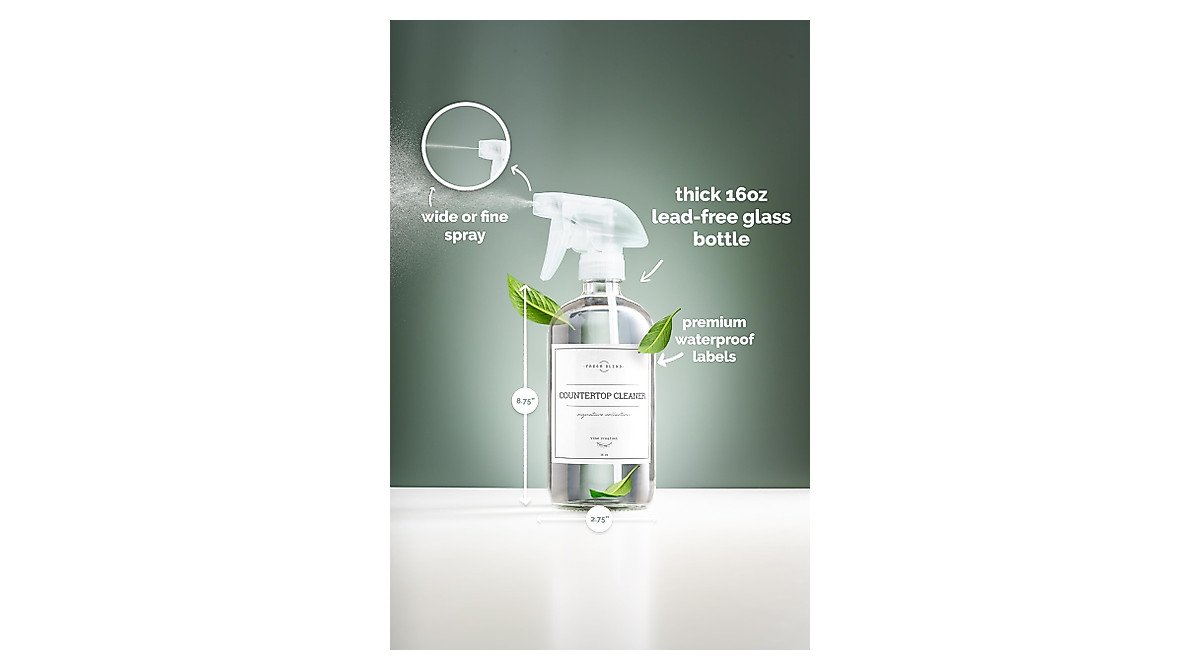Vine Creations Glass Spray Bottles - 16 Oz, 2 Pack