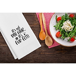 It's Not Dog Hair It's Fur-fetti Funny Kitchen Towels Tea Towels, 16 X 24 Inches Cotton Modern Dish Towels Dishcloths, Dish Cloth Flour Sack Hand Towel for Farmhouse Kitchen Decor,Dog Lovers Gifts