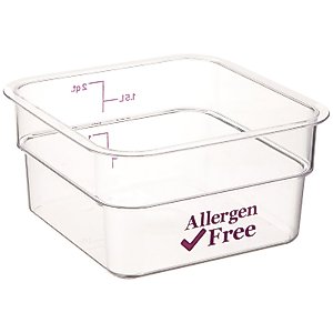 Cambro 2SFSCW441 2QT Allergen-Free Clear Graduated Camsquare