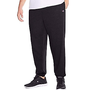 Champion Men's Big Closed Bottom Jersey Pant, Black, 2X/Tall