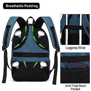 BIKROD Backpack for Boys Men, School Backpack for Teens Girls, Lightweight Casual High School Bookbag, Daily-use Travel Laptop Backpack with USB Charging Port Fits 15.6 Inch Notebook