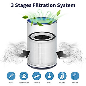 Breabetter BREEVA A1 True HEPA Replacement Filter Compatible with TCL Purifier BREEVA A1/A1W, Part # Breeva A1F（2-Pack）