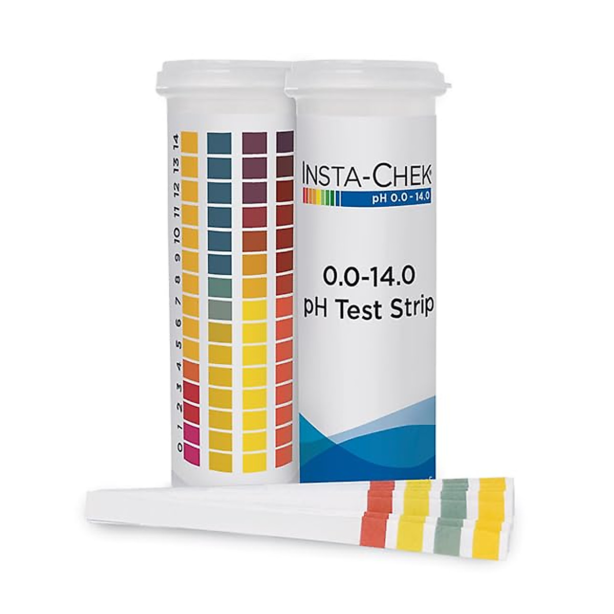INSTA-CHEK by Micro Essential Lab 0-14 - Wide Range Multi-Pad pH Test Strips -100 Count Sticks in Vial