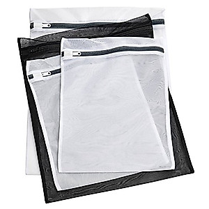 Laundry Lingerie Bags - 4 Pack - Multi-Size Washing Bags with Zipper for Lingerie, Underwear, Bra, Stockings or Baby Items. Protect Your Delicates from Getting Entwined with The Rest of Your Laundry.