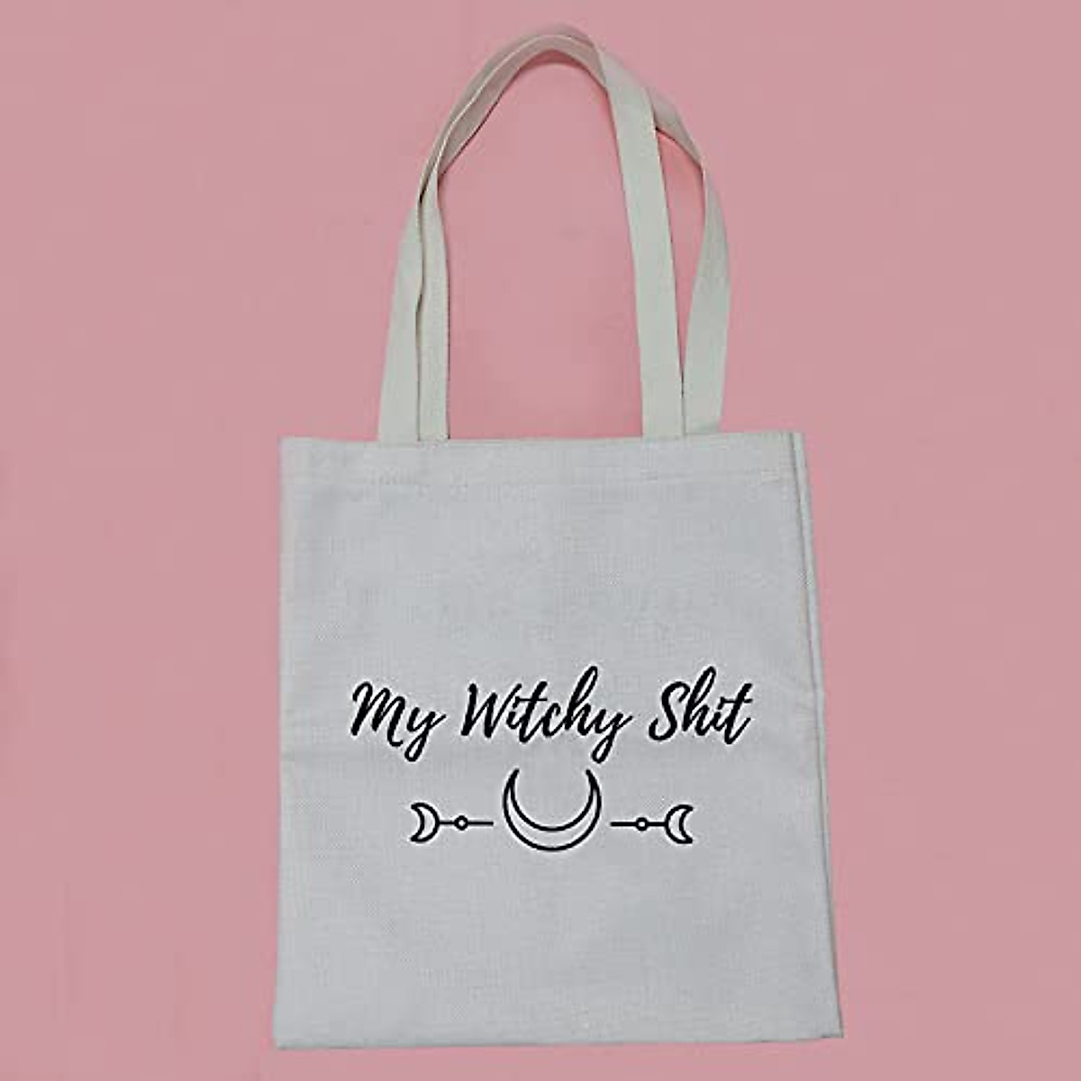 PWHAOO Funny Manifest Bag Witchy Gift My Witchy Shit Tote Bag Witchcraft Lover Gift (Witchy Shit TB)