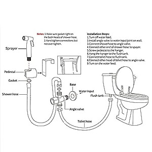 ifgswopq Hand Held Toilet Bidet Sprayer Brushed Gold Stainless Steel Douche Kit Faucet Washer Cleaning (Color : E) (D)