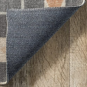 nuLOOM Gene Geometric Tile Machine Washable Area Rug, 6' 3" x 9', Blue