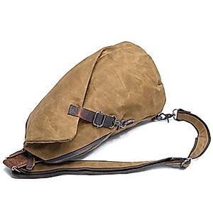 Lmagice Men's Sling Backpack Waxed Canvas Crossbody Bag Casual Daypacks, One Size