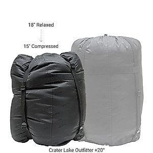 ALPS Mountaineering Crater Lake PC Outfitter 20 Degree Sleeping Bag, Long (494375ZIP)