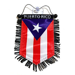 Puerto Rico flag for car Puerto Rican accessories mini banner hanging decoration for cars home wall door window