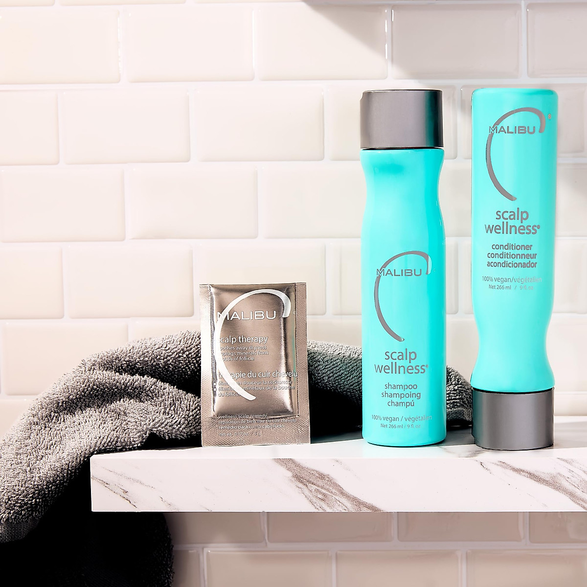 Malibu C Scalp Therapy Wellness Remedy - Scalp Care Remedy Packet to Soothe & Moisturize Dry Scalp - Restores Manageability with Vitamin C and Zinc Gluconate (1 Packet)