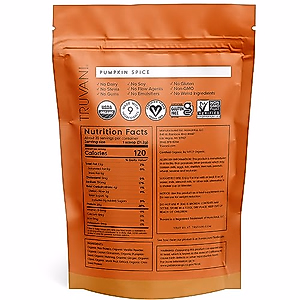 Truvani Vegan Pea Protein Powder | Pumpkin Spice | 20g Organic Plant Based Protein | 20 Servings | Keto | Gluten & Dairy Free | Low Carb | No Added Sugar