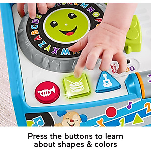 Fisher-Price Laugh & Learn Remix Record Player, Musical Toy with Learning Content for Infants and Toddlers Ages 6 to 36 Months