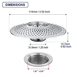 WINDALY Shower Drain Hair Catcher, Bathtub Hair Catcher Drain Protector Strainer, Tub Drain Hair Trap Catcher