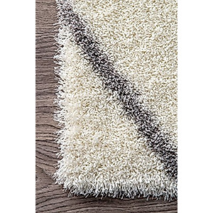 nuLOOM Machine Made Diamond Shag Area Rug, 8x10, Gray