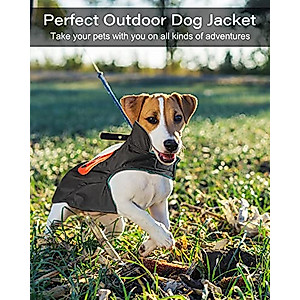 Dog Halloween Costumes for Large Medium Small Dogs, Reversible Waterproof Dog Clothes for Christmas, Cold Weather Coat Windproof, Anxiety Dog Vest for Outdoor Winter