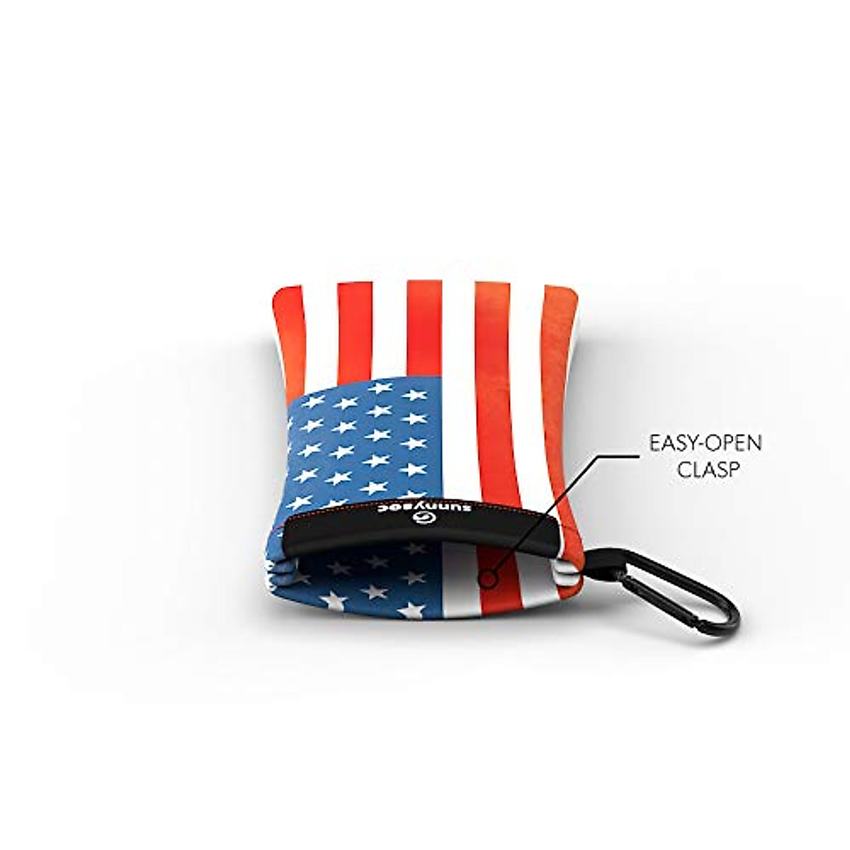 GOGGLESOC Sunnysoc Sunglasses Bag with Cleaning Cloth and Carabiner