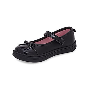 carter's Girls Aggie Mary Jane Flat, Black, 4 Toddler