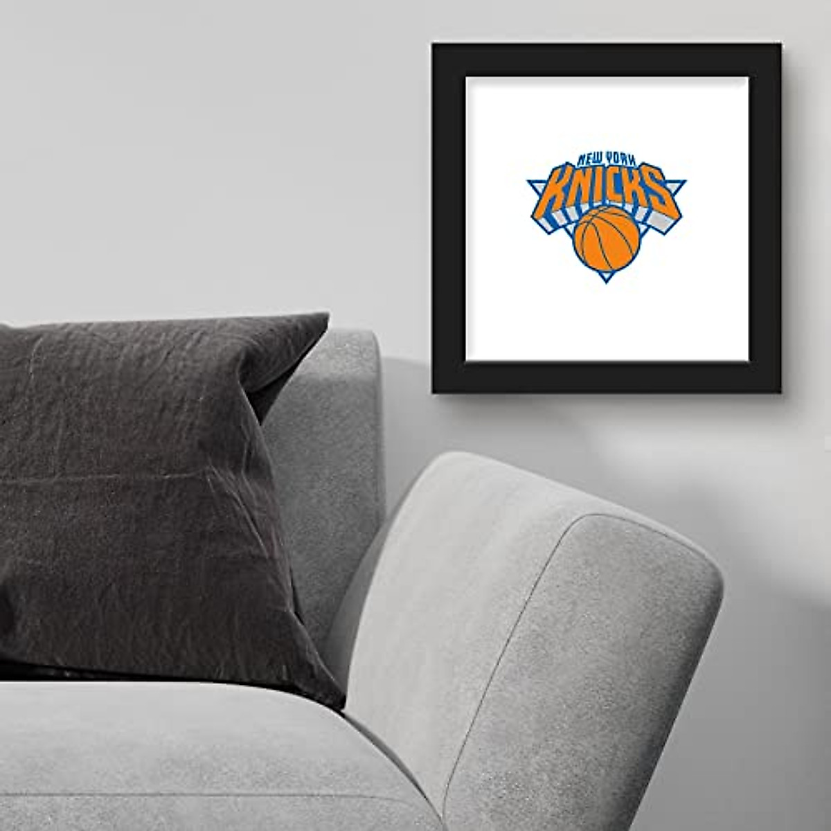 Trends International Gallery Pops NBA New York Knicks - Primary Logo Wall Art, Black Framed Version, 12'' x 12''