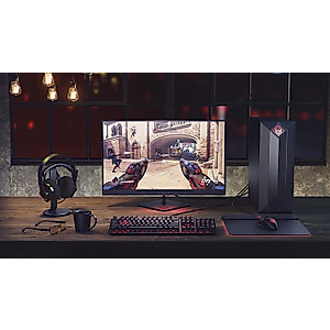 HP New OMEN X 27 240Hz Gaming Monitor, QHD 2560 x 1440p, Black, AMD Radeon FreeSync 2 HDR, HDR, DCI P3 + HDMI Cable
