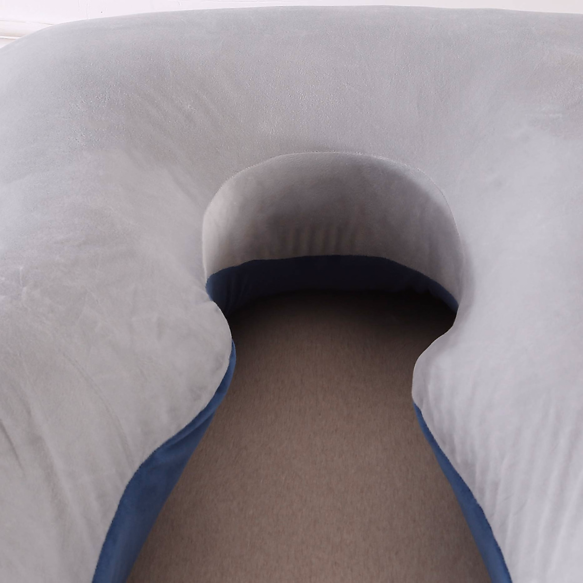 Amagoing 57 inches Pregnancy Pillows for Sleeping, U Shaped Maternity Full Body Pillow for Pregnant Women with Hip, Leg, Back, Belly Support, Washable Velour Cover Included