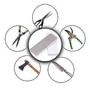 Diamond Sharpening Stone Knife Sharpener Mini Compact Double Side for Pocket 400/1000 with Ceramic Silver-1pcs,2-15/16 inchx1 inchx1/4 inch