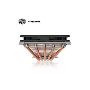 Cooler Master GeminII M5 LED - 2U Low Profile CPU Cooler with 5 Direct Contact Heatpipes & XtraFlo 120 Slim Fire Red LED PWM Cooling Fan for Intel AMD RR-T520-16PK (GeminII M5)