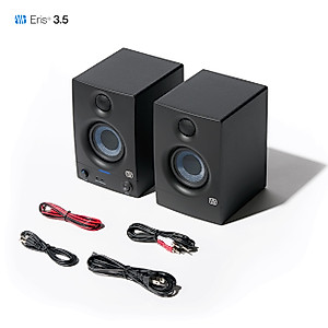 PreSonus Eris 3.5 Studio Monitors, Pair — Powered, Active Monitor Speakers for Near Field Music Production, Desktop Computer, Hi-Fi Audio