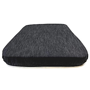 ORGANIC TEXTILES 2" Organic Latex Seat Cushion with Removable Black Cotton Cover, 18"x16", Firm, GOTS & GOLS Certified, Cushion for Tailbone Pain, Desk Chair Car Seat Cushion Back Pain Relief