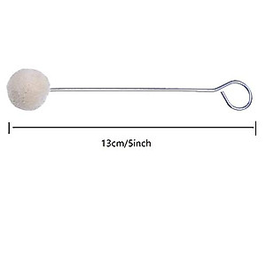 LASSUM 10 Pack Wool Daubers Ball Brush Leather Dye Tool Dye Dauber Dyeing Applicator with Metal Handle for DIY Crafts Projects