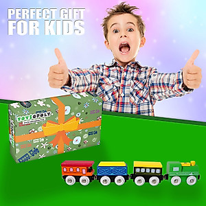 Double Suspension Bridge 12 - Wooden Toy Accessories for Kids Toddler Boys Girls - Compatible with Thomas Trains Railway, Brio Tracks, and Major Brands. 2X Red Bridges