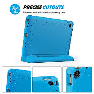 ProCase Kids Case for Lenovo Tab M10 Plus 3rd Gen 10.6 Inch 2022, Shockproof Lightweight Portable with Handle Baby Friendly Case for Tab M10 Plus 10.6" 2022 TB-125F/128F –Blue