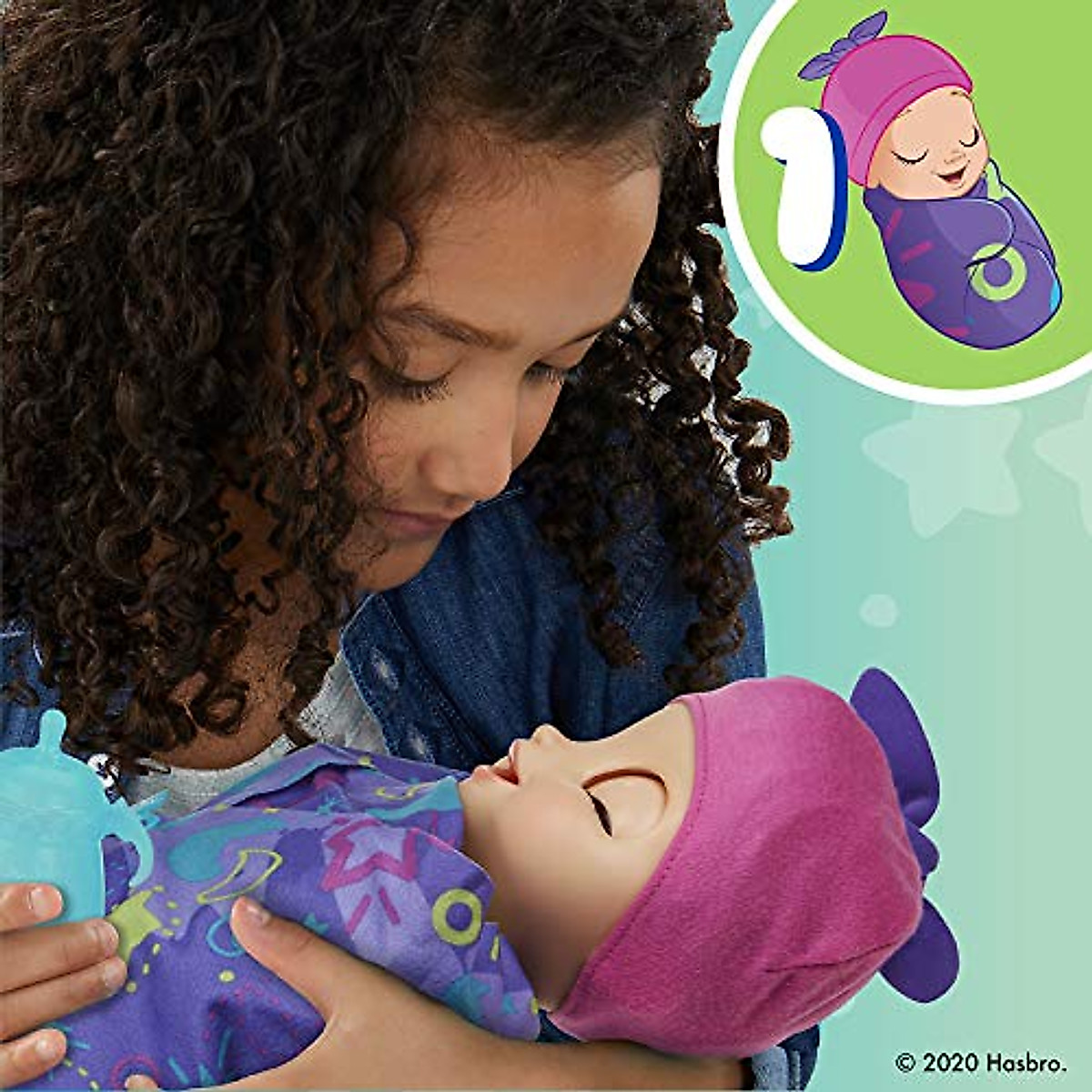 Baby Alive Baby Grows Up (Dreamy) - Shining Skylar or Star Dreamer, Growing and Talking Baby Doll, Toy with 1 Surprise Doll and 8 Accessories, Blue