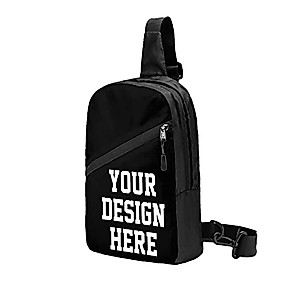 Custom Crossbody Sling Bag With You Logo Text Picture Personalized Chest Bags Travel Business Shopping Sport Mens Custom Chest Bags