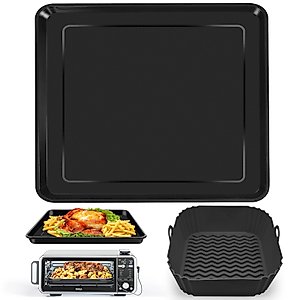 Air Fryer Grill Pan for Ninja Foodi DT251 DT201 DT200 Digital Air Fryer Countertop Oven, 13.6*11.6'' Air Fryer Grill Plate Crisper Plate Accessories