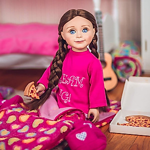 The Queen's Treasures 18 Inch Doll Food Accessories, Pizza Queen 18 Inch Doll Pepperoni Pizza with Cut Slice and Authentic Style Pizza Box. Compatible with American Girl Dolls Kitchens & Furniture