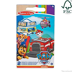 Melissa & Doug PAW Patrol Take-Along Magnetic Jigsaw Puzzles (2 15-Piece Puzzles) - FSC Certified