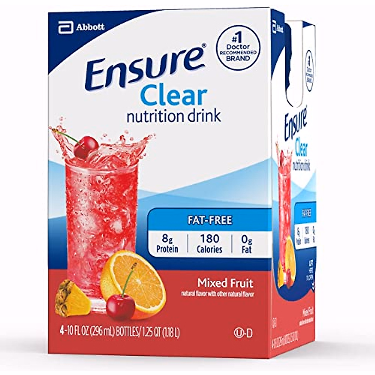 Ensure Clear Nutrition Drink Bottles Mixed Fruit, 10 Fl Oz (Pack of 4)
