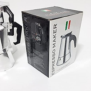 JBISJQLJ Stovetop Espresso Maker,Moka Pot, 12 Cups Italian Coffee Maker,Stainless Steel Portable Cafe Percolator Maker Coffee Pot (12 cups)