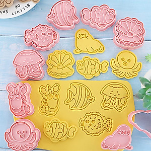 Cookies Cutters set,8PCS Ocean Sea Animal Cookies Cutters,DIY biscuits tools for Baking,Christmas cookie cutters