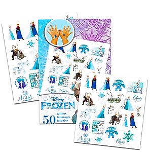 Disney Tattoos Party Favor Set for Girls - 150 Temporary Tattoos Featuring Minnie Mouse, Disney Princess and Frozen with Stickers and Door Hanger (6 Tattoo Sheets)