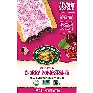 Nature's Path Organic Frosted Cherry Pomegranate Toaster Pastries, 11 Ounce (Pack of 1) Non-GMO, Made with Real Fruit