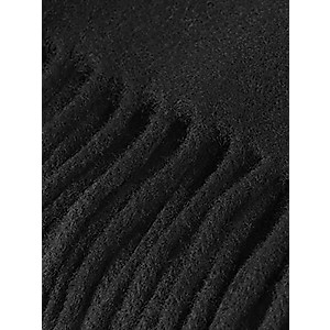 State Cashmere Throw Blanket with Decorative Fringe - Ultra Soft Accent Blanket for Couch, Sofa & Bed Made with 100% Inner Mongolian Cashmere - Crafted Home Accessories - (Black, 60"x50")