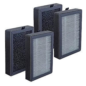 BLUTENET Replacement Filter Fit for Membrane Solutions 2J8, Also for SimPure AP3J9 and Redypure JR6 Air Purifier, Pre-Filter True HEPA Activated Carbon 3 in1 Replace Filter (4 Pack)
