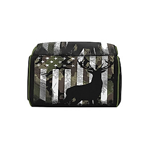 XOZOTY Camo American Flag Deer Antlers Diaper Bags with Name Waterproof Mummy Backpack Nappy Nursing Baby Bags Gifts Tote Bag for Women