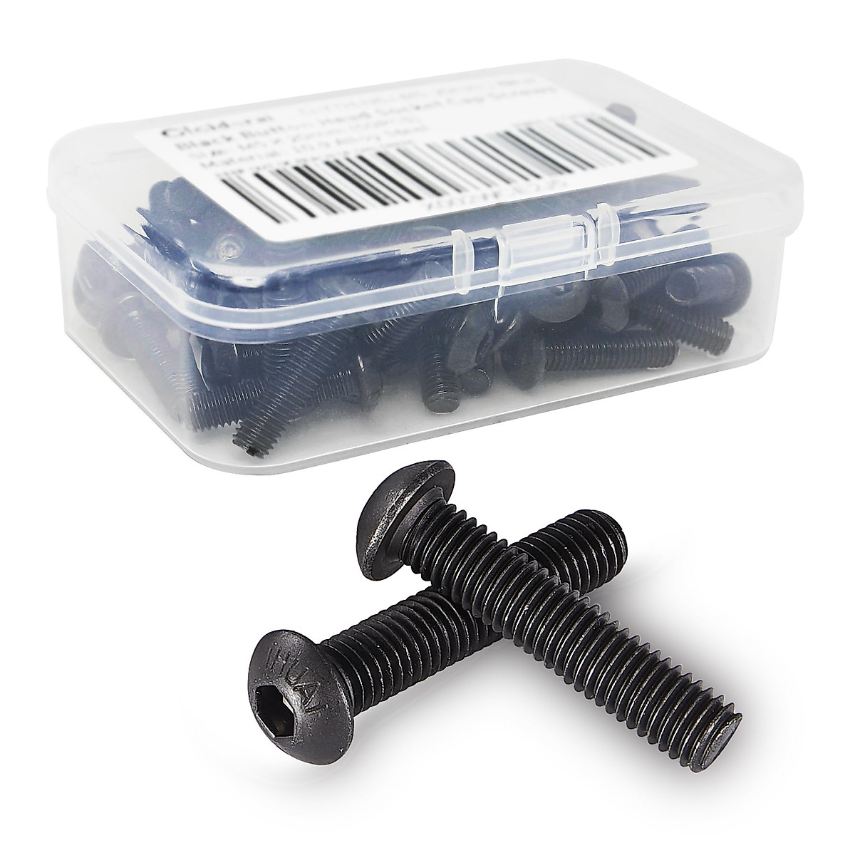 Cicidorai M3-0.5 x 8mm Button Head Socket Cap Bolts Screws, 10.9 Grade Alloy Steel, Black Oxide Finish, Machine Thread, Allen Socket Drive, Quantity 100